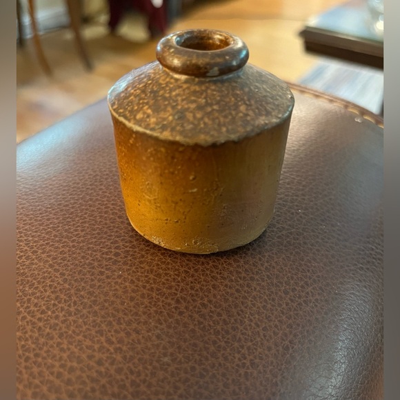 Unique Vintage | Accents | Vintage Salt Glazed Pottery Clay Inkwell For ...